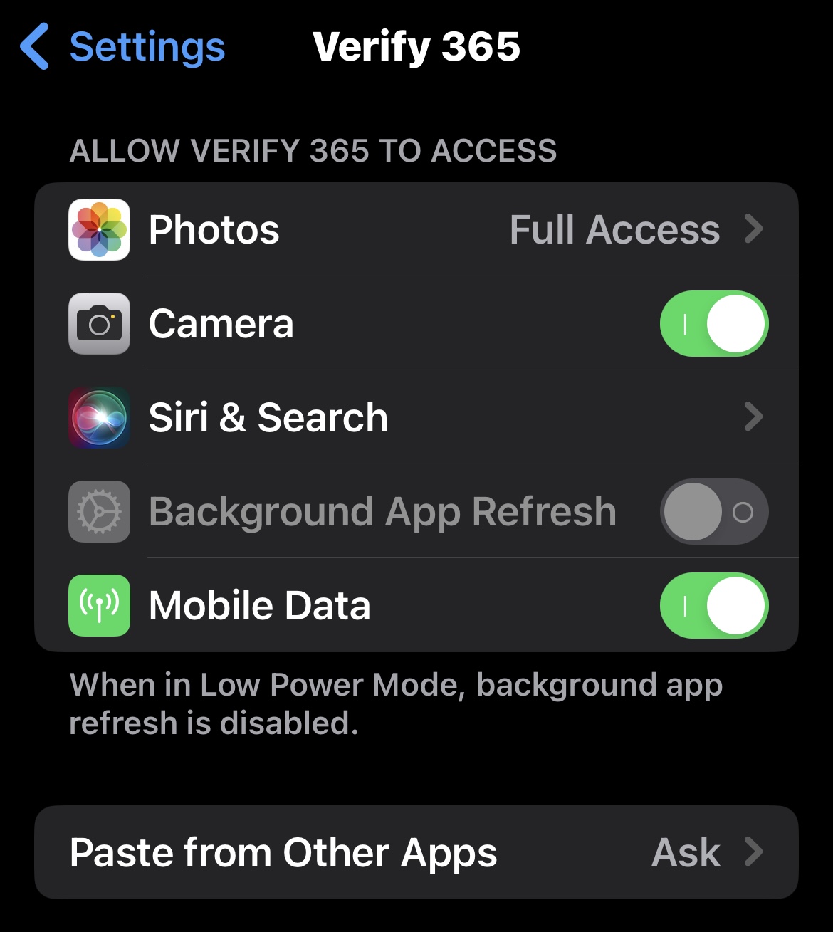 Not getting an image when taking a picture in the Biometric ID task ...